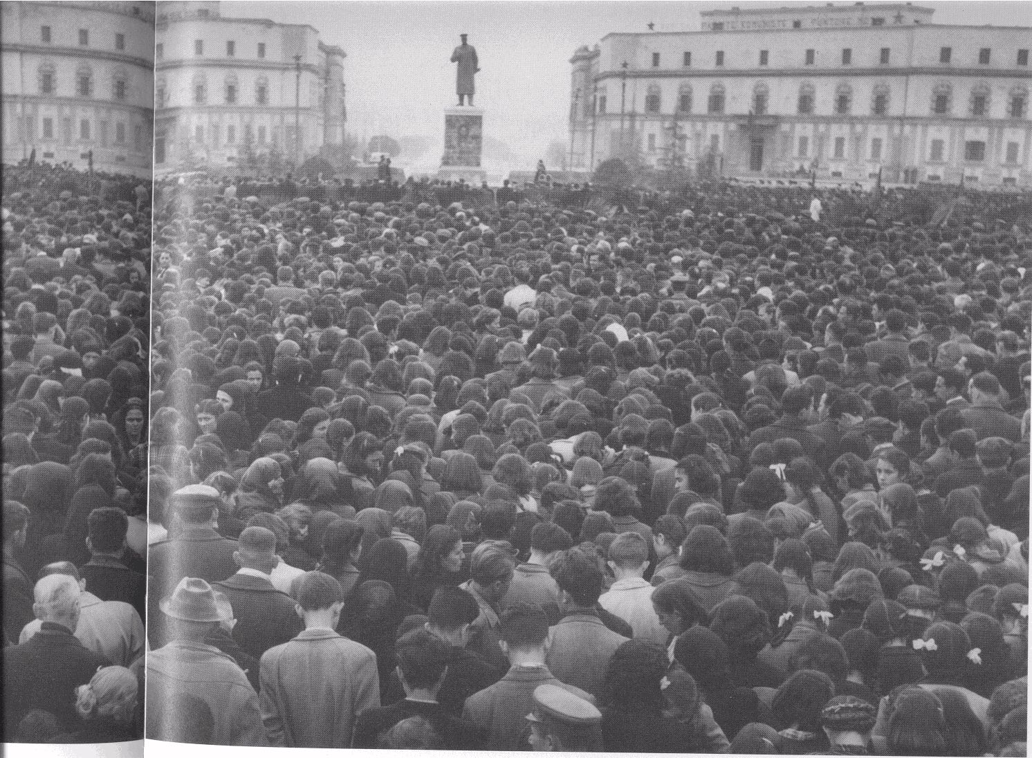 Enver Hoxha at Memorial meeting of J.V.Stalin at Skanderberg Square5 ...